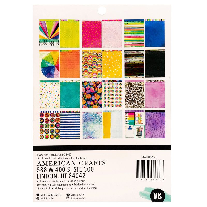 PAPER PAD COLOR STUDY – 6 X 8 – DOUBLE SIDED – 24 SHEETS – Scrapbook